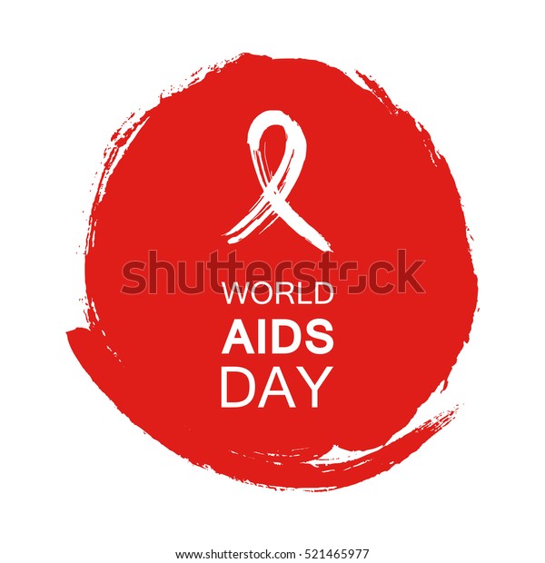 Hand Drawn Red Aids Hiv Ribbon Stock Vector (Royalty Free) 521465977 ...