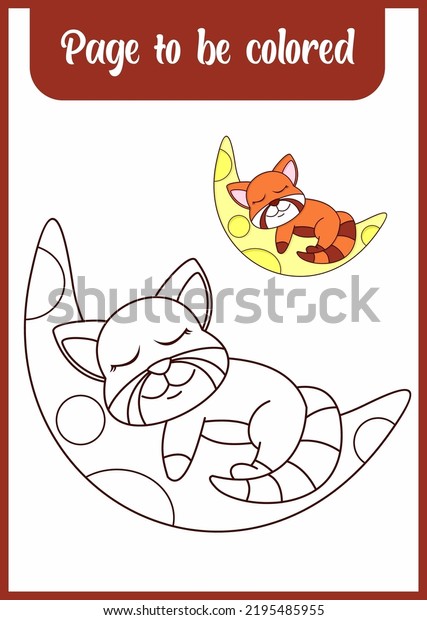 Hand Drawn Red Panda Coloring Coloring Stock Vector (Royalty Free ...