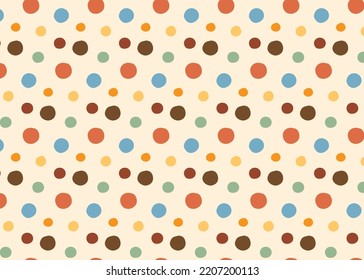 Hand Drawn Retro Dot Seamless Pattern Stock Vector (Royalty Free ...