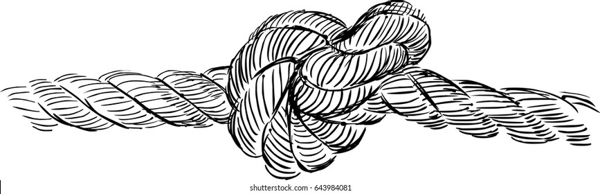 Hand Drawn Rope Knot Stock Vector (Royalty Free) 643984081 | Shutterstock