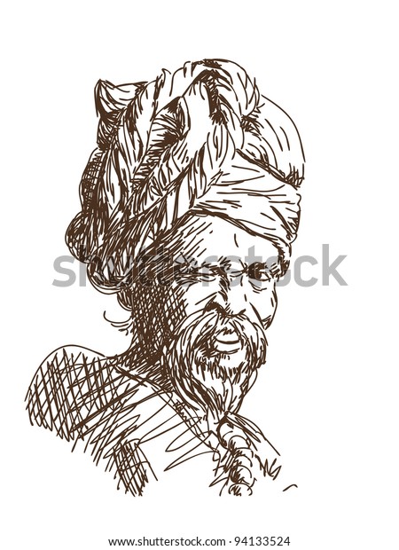 Hand Drawn Sadhu Stock Vector (Royalty Free) 94133524 | Shutterstock