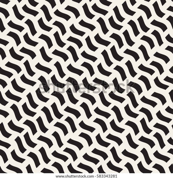 Hand Drawn Scattered Wavy Lines Monochrome Stock Vector (Royalty Free ...