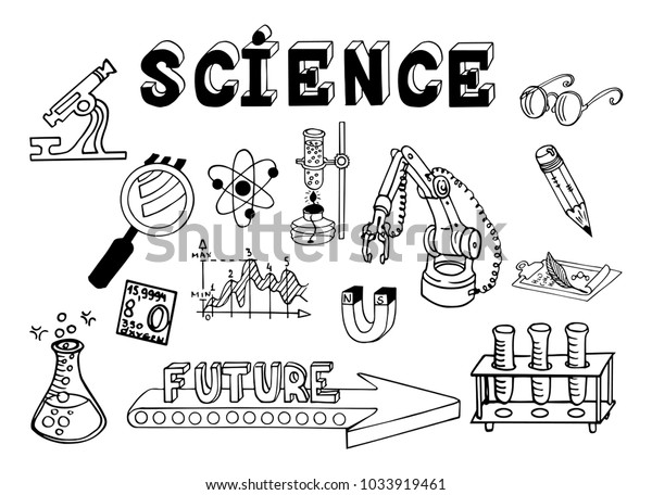 Hand Drawn Science Sketch Education Vector Stock Vector (Royalty Free ...