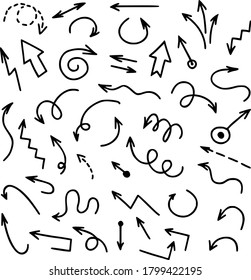 Hand Drawn Arrows Scribble Helix Arrow Stock Vector (Royalty Free ...