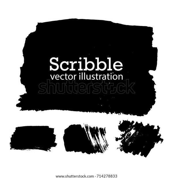 Hand Drawn Scribble Symbols Isolated On Stock Vector (Royalty Free ...