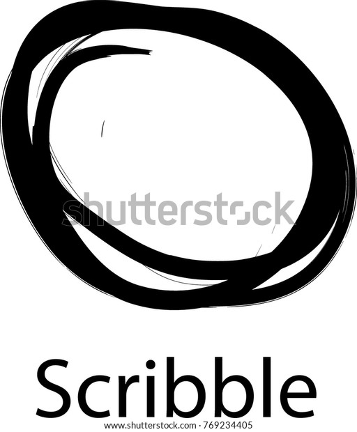 Hand Drawn Scribble Symbols Isolated On Stock Vector (Royalty Free ...