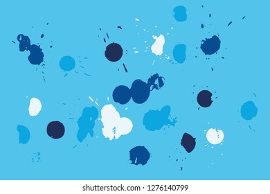 Hand Drawn Set Blue Ink Spots Stock Vector (Royalty Free) 1276140799 ...
