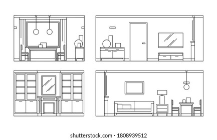318 Sideboard drawing Stock Vectors, Images & Vector Art | Shutterstock