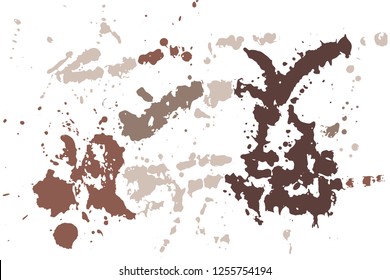 Hand Drawn Set Sepia Colored Ink Stock Vector (Royalty Free) 1255754194 ...