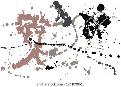Hand Drawn Set Sepia Colored Ink Stock Vector (Royalty Free) 1261030618 ...