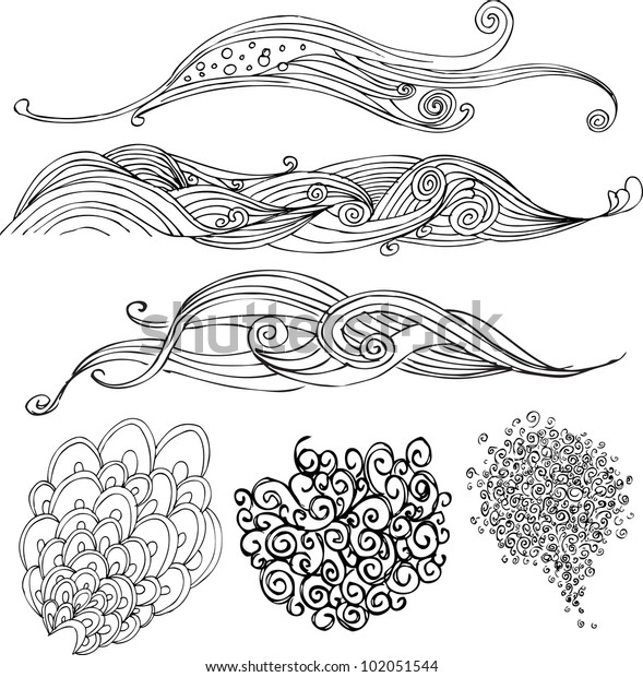 Hand Drawn Shapes Stock Vector (Royalty Free) 102051544 Hand Drawn Shapes Stock Vector (Royalty Free) 102051544