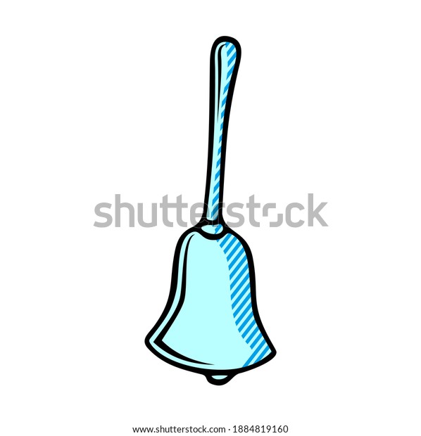 Hand Drawn Sketch Bell Long Handle Stock Vector (Royalty Free ...