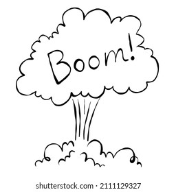 Hand Drawn Sketch Boom Cloud Stock Vector (Royalty Free) 2111129327 ...