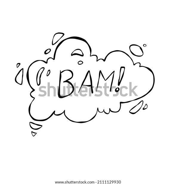 Hand Drawn Sketch Boom Cloud Stock Vector (Royalty Free) 2111129930 ...