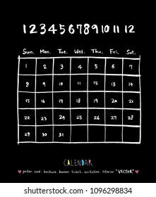 Hand Drawn Sketch Calendar Vector Stock Vector (Royalty Free ...