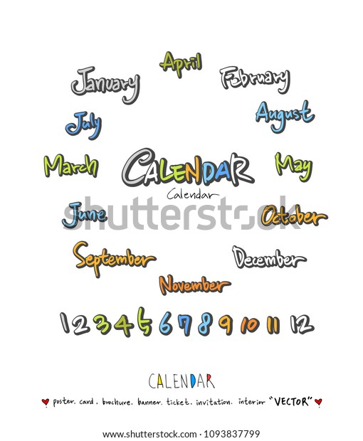 Hand Drawn Sketch Calendar Vector Stock Vector (Royalty Free ...