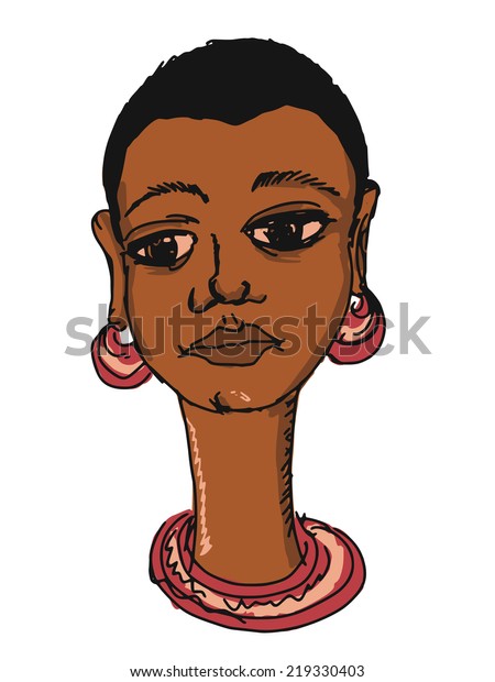 Hand Drawn Sketch Doodle Illustration African Stock Vector (Royalty ...