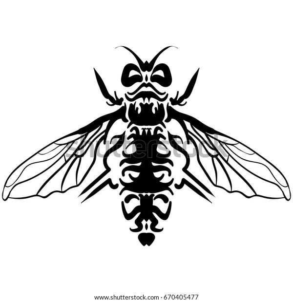 Hand Drawn Sketch Fly Doodle Line Stock Vector (Royalty Free) 670405477