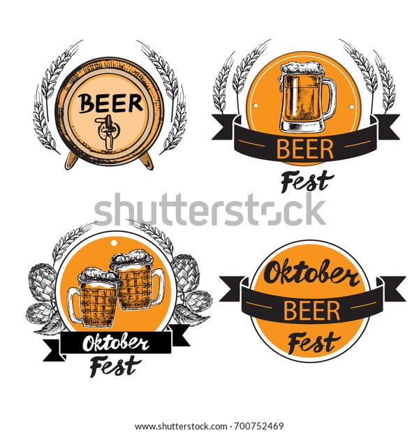 Hand Drawn Sketch Illustration Beer Label Stock Vector (Royalty Free ...
