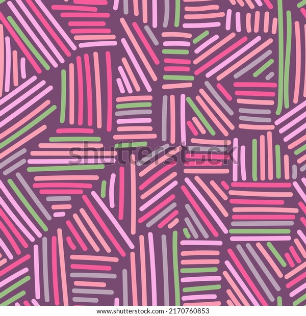 Hand Drawn Sketch Lines Seamless Pattern Stock Vector (Royalty Free ...