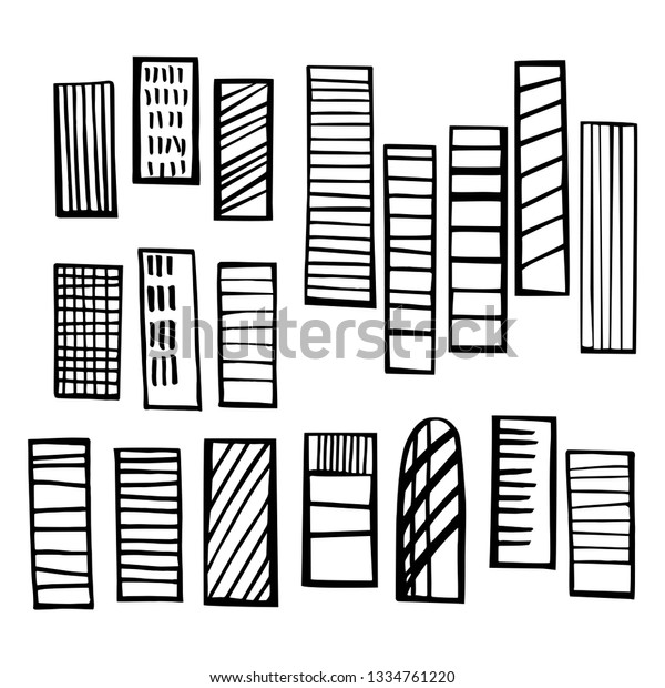 Hand Drawn Skyscrapers Vector Sketch Illustration Stock Vector (Royalty ...