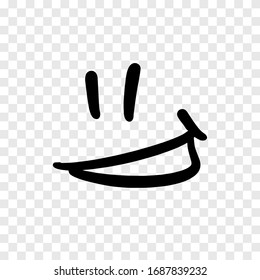 Hand Drawn Smile Vector Vector Illustration Stock Vector (Royalty Free ...