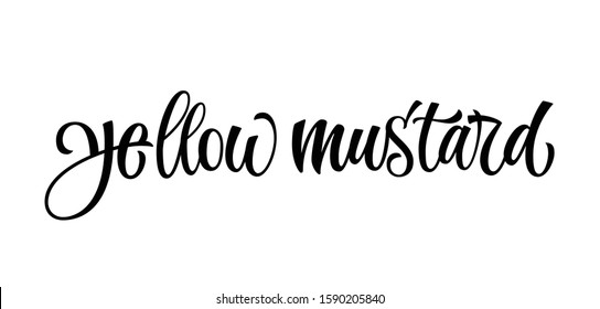 Hand Drawn Spice Label Yellow Mustard Stock Vector (Royalty Free ...