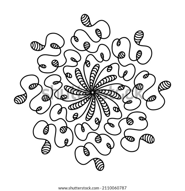 Hand Drawn Spider Web Mandala Isolated Stock Vector (Royalty Free ...