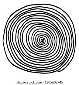 Hand Drawn Spiral Pattern Manual Feel Stock Vector (Royalty Free ...