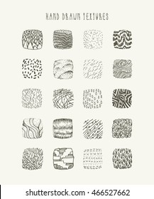 Hand Drawn Square Textures On Light Stock Vector (Royalty Free ...