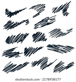 Hand Drawn Sribbles Big Set Stock Vector (Royalty Free) 2178938177 ...