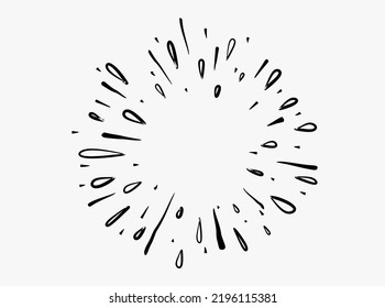 Hand Drawn Star Burst Explosion Illustrated Stock Vector (Royalty Free ...