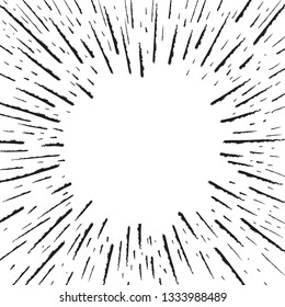 Hand Drawn Star Burst Lines Decorative Stock Vector (Royalty Free ...