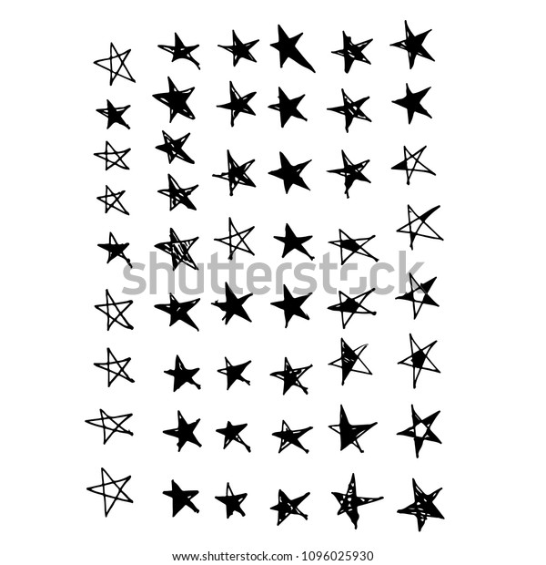 Hand Drawn Star Icon Doodle Stock Vector (Royalty Free) 1096025930 ...