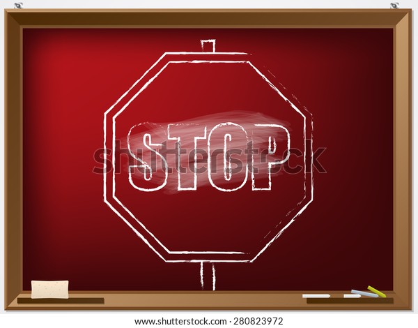 1,009 Stop Sign Chalk Stock Vectors, Images & Vector Art | Shutterstock