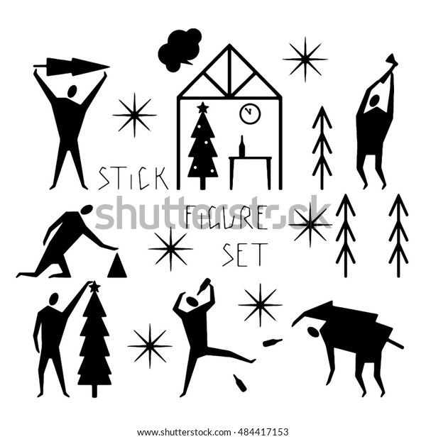 Hand Drawn Stylized Stick Figure New Stock Vector (Royalty Free ...