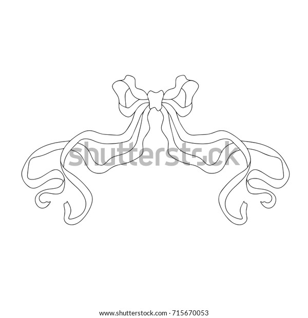 Hand Drawn Stylized Vector Outline Ribbon Stock Vector (Royalty Free ...