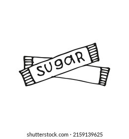 Hand Drawn Sugar Box Doodle Vector Stock Vector (Royalty Free ...