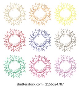 Hand Drawn Sun Vector Illustration Vector Stock Vector (Royalty Free ...