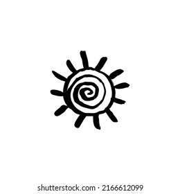 Hand Drawn Sun Vector Sun Sign Stock Vector (Royalty Free) 2166612099 ...