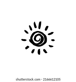 Hand Drawn Sun Vector Sun Sign Stock Vector (Royalty Free) 2166612105 ...
