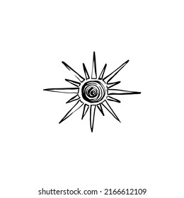 Hand Drawn Sun Vector Sun Sign Stock Vector (Royalty Free) 2166612109 ...