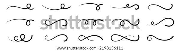 Hand Drawn Swoosh Underline Set Vector: เวกเตอร์สต็อก (ปลอดค่าลิขสิทธิ์ ...