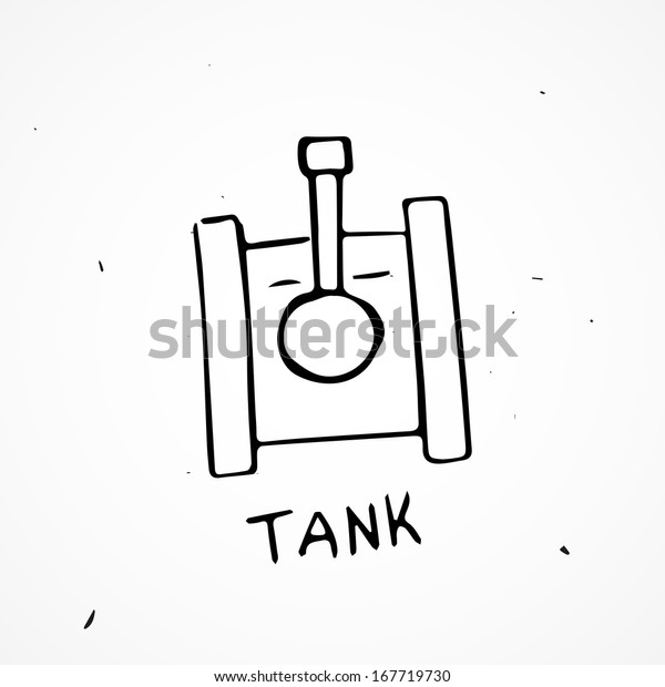 Hand Drawn Tank Stock Vector (Royalty Free) 167719730 | Shutterstock