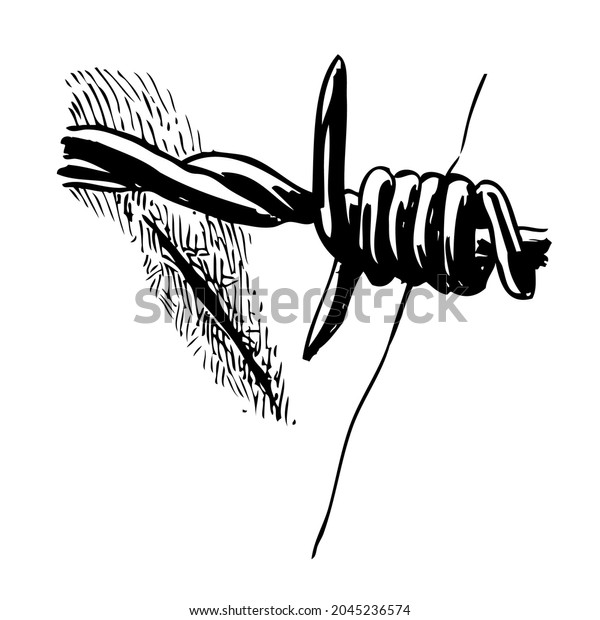 Hand Drawn Tetanus Wound Isolated On Stock Vector (Royalty Free ...
