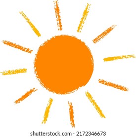 Hand Drawn Texture Sun Icon Stock Vector (Royalty Free) 2172346673 ...