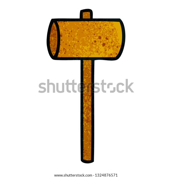 Hand Drawn Textured Cartoon Doodle Mallet Stock Vector (Royalty Free ...