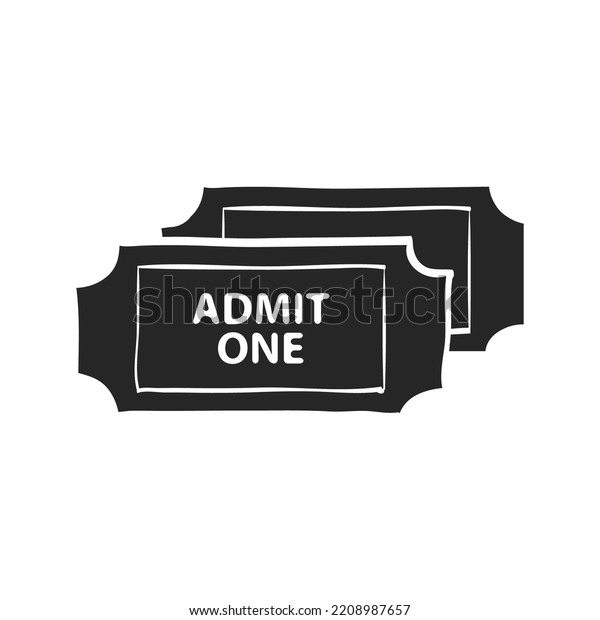Hand Drawn Ticket Vector Illustration Stock Vector (Royalty Free ...