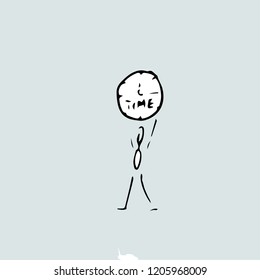 Vector Cartoon Stick Figure Drawing Conceptual Stock Vector (Royalty ...