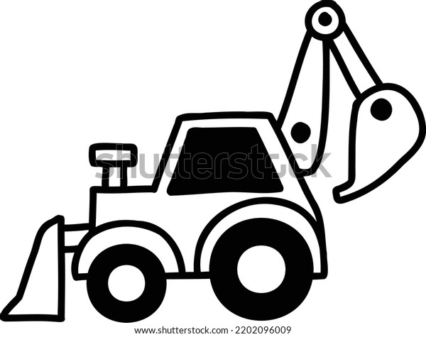 Hand Drawn Tractor Illustration Isolated On Stock Vector (Royalty Free ...